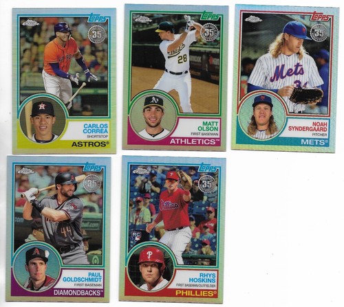 2018 Topps Chrome '83 TOPPS 35th ANNIVERSARY Pick-A-Card Correa Hoskins ...