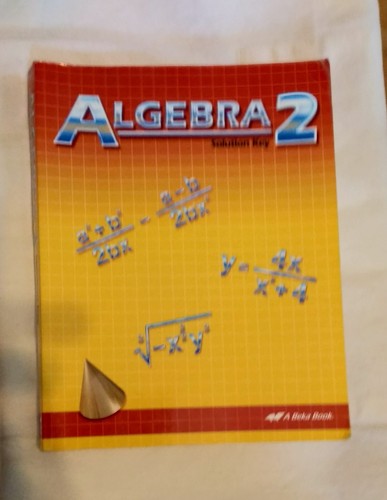 Abeka Algebra 2 Solution Key | eBay