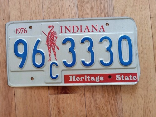 1976 Indiana License Plate Heritage State | eBay