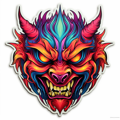 5X Autoaufkleber Teufel Sticker 9x9 cm Cartoon Devil Aufkleber Auto ...