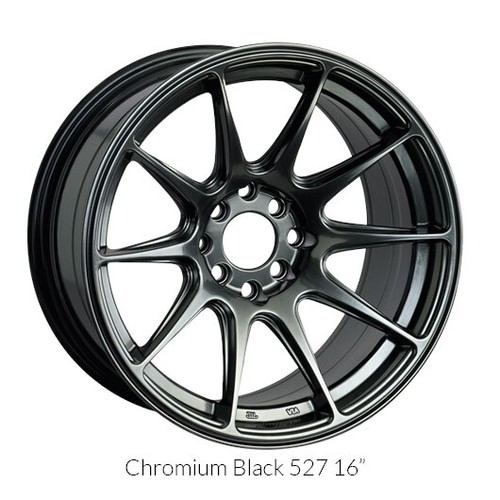 XXR 527 15X8.25 4-100/4-4.5 0 Offset 73.1mm Bore Chromium Black Wheel ...