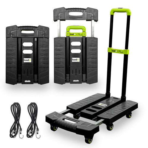 Extendable Platform Trolley, 225kg Folding Hand Truck Cart, Foldable ...