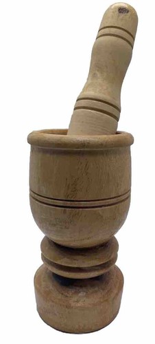 Wooden Pylon Mortar Pilon De Madera Dominican Republic Vintage VTG | eBay