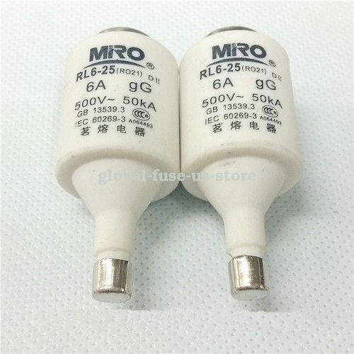 Miro RO21-6A Screw Normal Fuse 500V 6A DII , New# | eBay
