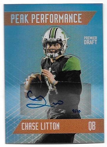 2018 Sage HIT Peak Performance Blue #CL Chase Litton Autograph #9/10 ...