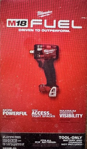 Milwaukee 2855P-20 M18 FUEL 1/2" Compact Impact Wrench w/ Pin Detent ...