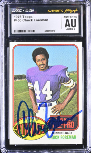 1976 Topps Chuck Foreman Autograph Auto JSA CGC Graded 9 Minnesota | eBay