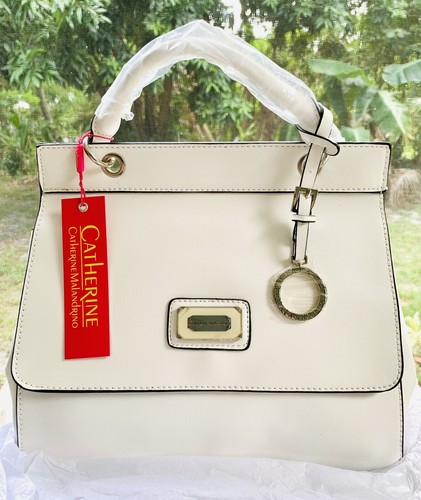 Catherine Malandrino Juliet White w/Black Detailing Shoulder Bag ...