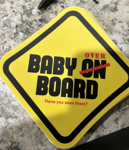 BABY OVERBOARD CUSTOM VINYL CAR STICKER 5’x5’ WEATHERPROOF FUNNY | eBay