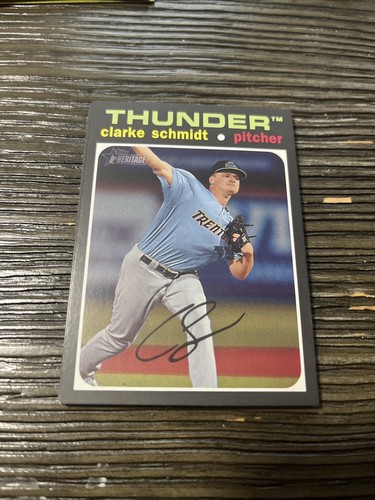 2020 Topps Heritage Minor League #143 Clarke Schmidt Trenton Thunder | eBay