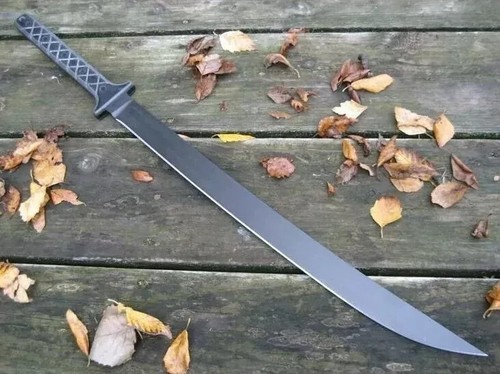 QRIOPUNCUSTOM HANDMADE CARbOn STEEL COMBAT SWORD SURVIVAL SWORD KATANA ...