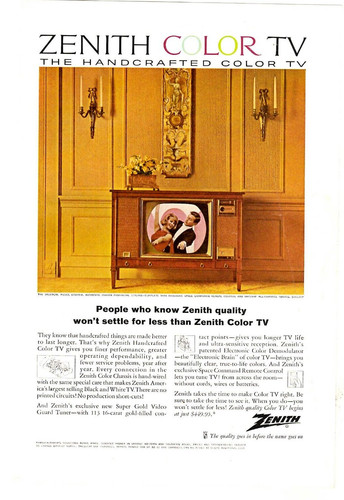 1964 Print Ad Zenith Color TV Handcrafted Super Gold Video Guard Tuner ...