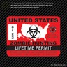 Arizona Zombie Hunting Permit Sticker Die Cut Decal USA outbreak ...