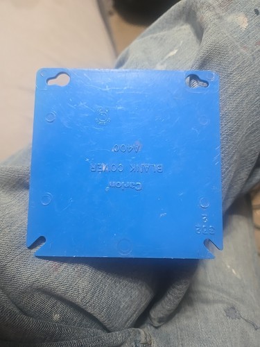 Carlon Square Blank Box Cover PVC 2 Gang 4" A400 34481101000| eBay