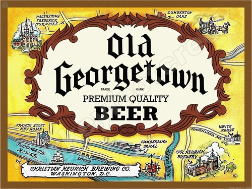 Old Georgetown Beer Label 18" x 24" Metal Sign | eBay
