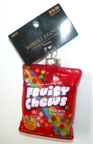 NEW NWT Christmas Ornament Shatterproof Robert Stanley Fruity Chews | eBay