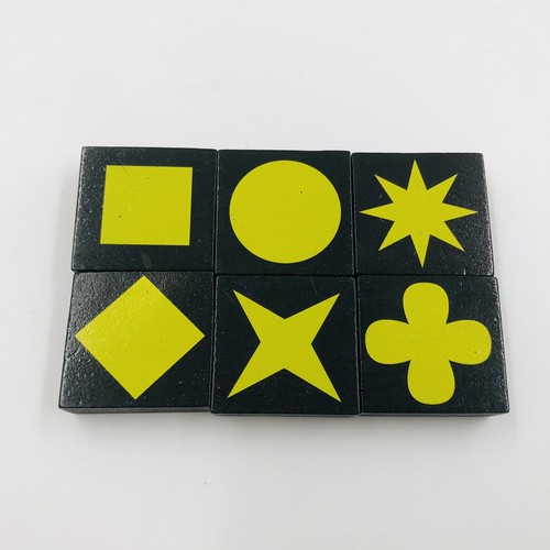 Qwirkle Replacement Game Pieces 6 Yellow Tiles Set (1 of each shape ...