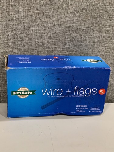 NIB**PETSAFE Wire & Flag Kit 500 FT Boundary Wire 50 Flags 2 Splice ...