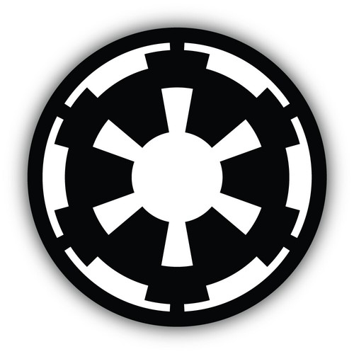 Star Wars Cartoon Galactic Empire Sticker Bumper Decal - "SIZES" | eBay
