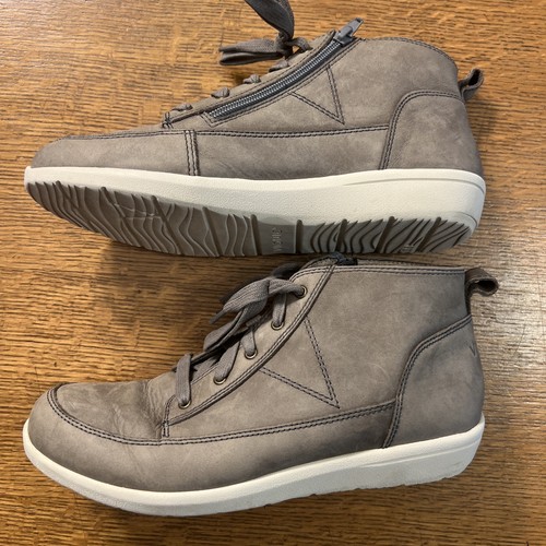 Vionic Women's Shawna Ankle Booties Side Zip Gray Leather Size 8 ...