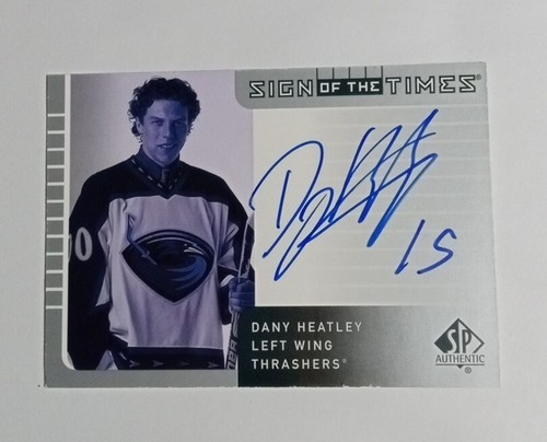 2001-02 Upper Deck UD Dany Heatley Sign Of The Times DH Auto SP ...