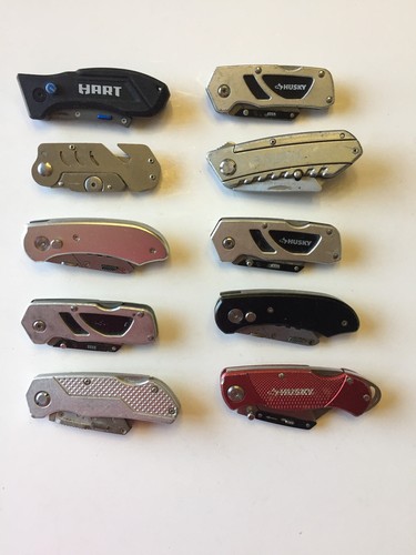 Lot of 10 Premium Box Cutters Uline, Husky and others quality stuff 10/ ...