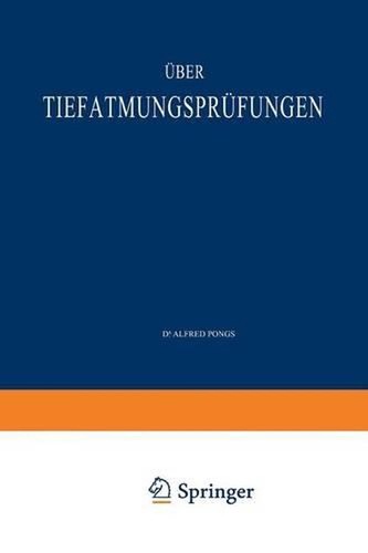 ber Tiefatmungsprfungen: Habilitationsschrift zur Erlangung der Venia ...