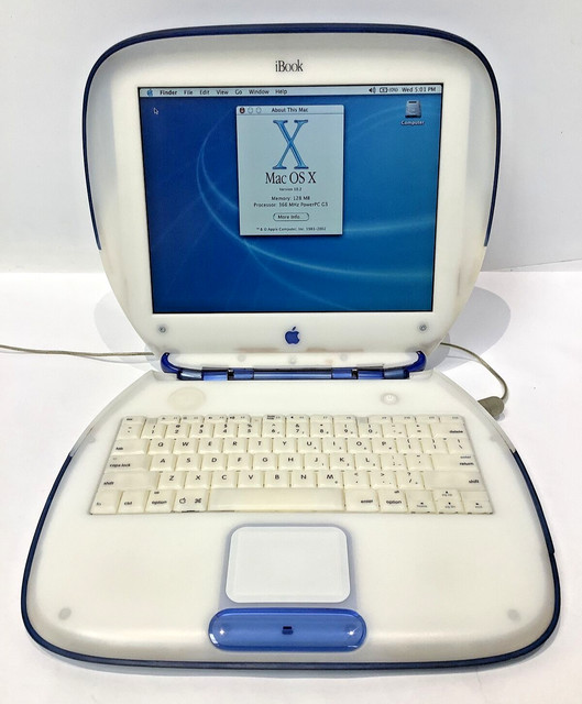 Blue Apple Laptop