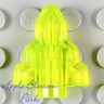 NEW Lego TRANS NEON GREEN MINIFIG HEAD - Plain Clear/Translucent Alien ...