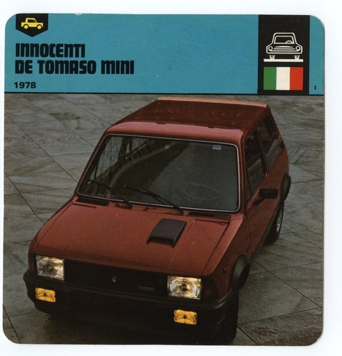 Innocenti De Tomaso Mini - GT / Production Car Edito Service SA Auto ...