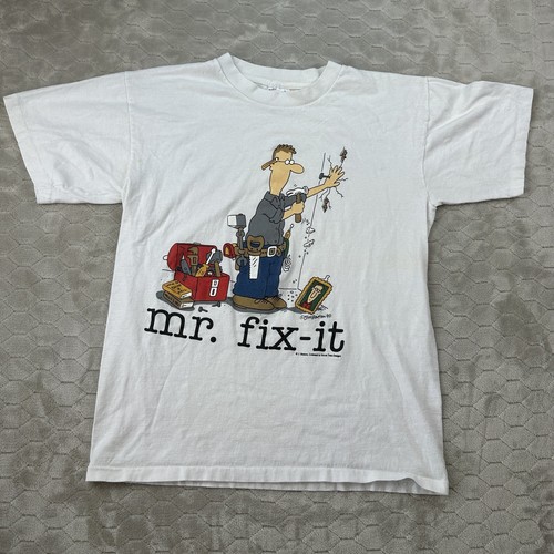 VTG 1990 Mr. Fix It Cartoon Shirt - Sz Large - Vintage Handyman See ...