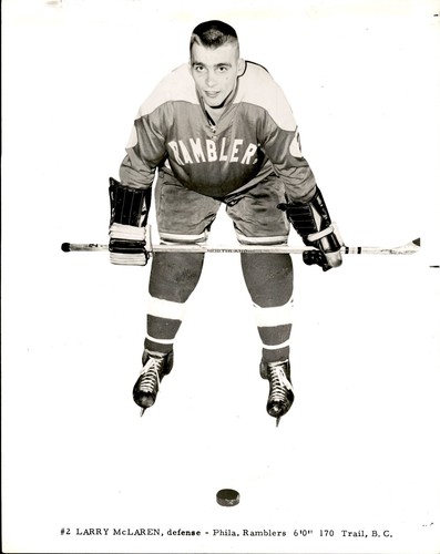 PF3 Original Photo LARRY MCLAREN 1959-1960 PHILADELPHIA RAMBLERS ENHL ...