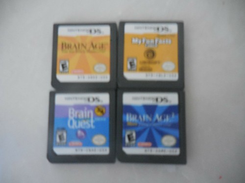 Nintendo DS lot of four Brain Age 1 & 2 My Fun Facts Coach, Brain Quest ...