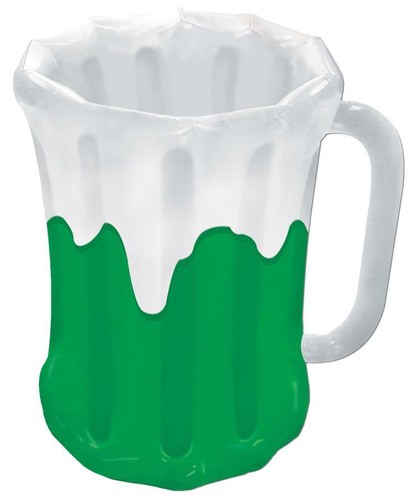 27" INFLATABLE GREEN BEER MUG STEIN COOLER OKTOBERFEST PARTY DECORATION ...