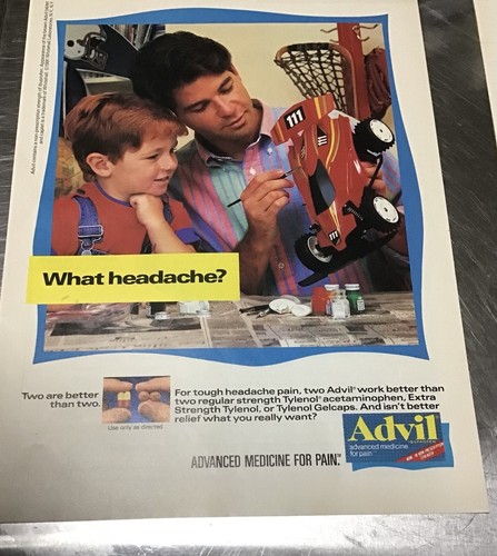 1991 vintage original print ad Advil Advanced Medicine For Pain ad ...