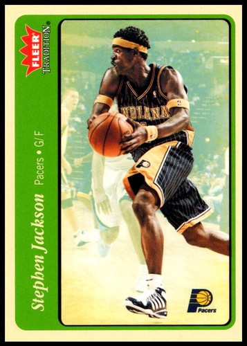 2004 Stephen Jackson Fleer Green BASKETBALL #42 Indiana Pacers | eBay