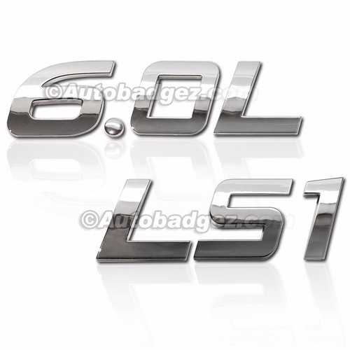 1 - BRAND NEW 3D Adhesive Chrome Badge Emblem Rear Side Fender 6.0L LS1 ...