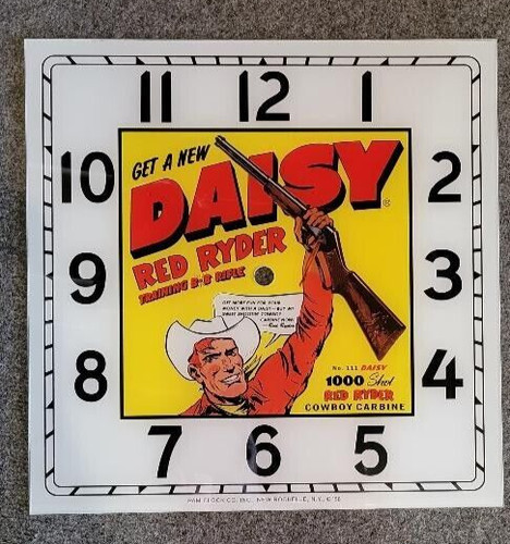 NEW* 15" DAISY RED RYDER BB GUN GLASS replacement clock FACE FOR PAM | eBay