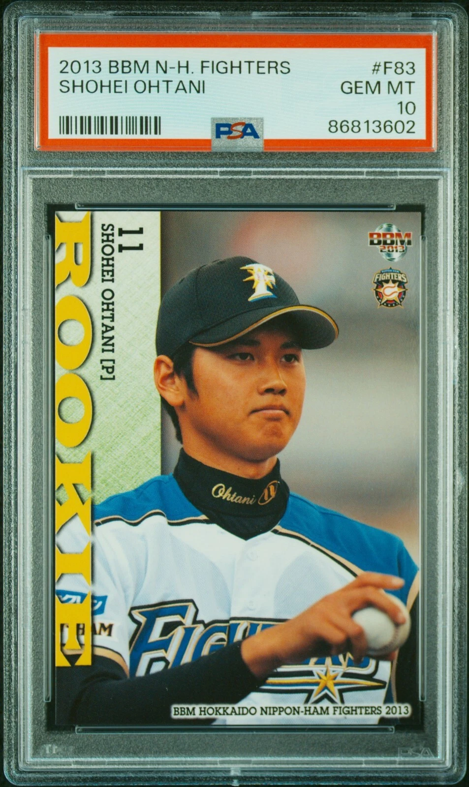 Shohei Ohtani 2013 BBM Hokkaido Nippon-Ham Fighters #F83 Base Price Guide - Sports Card Investor