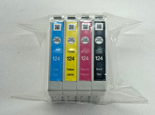 4 Pack Genuine Epson 124 Ink for Stylus NX125 NX130 NX330 NX420 ...