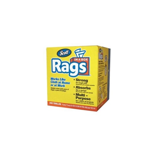 Scott Rags-In-A-Box White Disposable Cleanup Rags - Box of 200 Rags | eBay