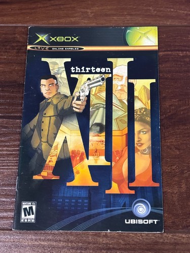Thirteen XIII XBOX Instruction Manual Only | eBay