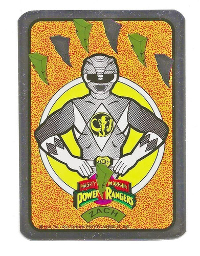 Mighty Morphin Power Rangers Zach Vending Sticker | eBay