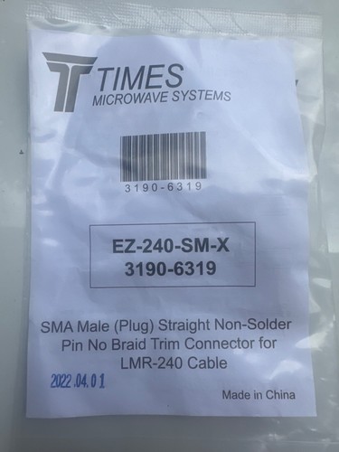 EZ-240-SM-X SMA M for LMR-240; Crimp | eBay