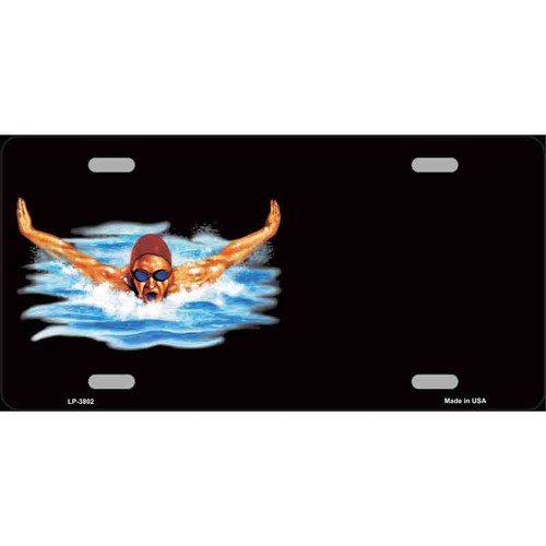 Male Swimmer Offset Metal Novelty License Plate Tag LP-3802 | eBay