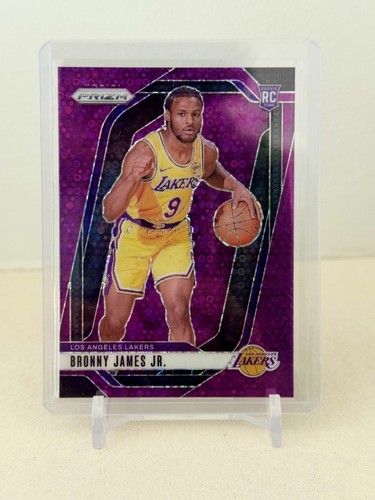 2024-25 Panini Prizm #243 BRONNY JAMES JR. Purple Disco Fast Break RC ...