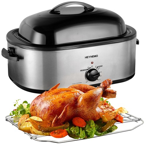 Roaster Oven 22 Quart Electric, Turkey Roaster with Self-Basting Lid ...