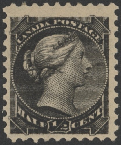 CANADA #34 1/2cts Small Queen Victoria Mint, Hinged F-VF | eBay