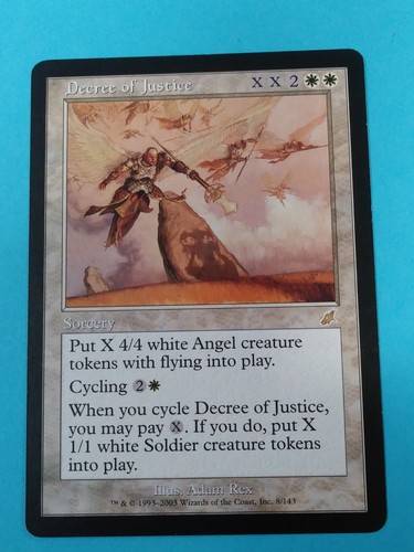 MTG Magic the Gathering Scourge - 1x Decree Of Justice - Rare White ...