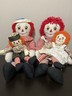 Raggedy Ann Andy Vtg 2 Doll Lot 15" Untagged, 18" 1987 Playskool Cloth ...